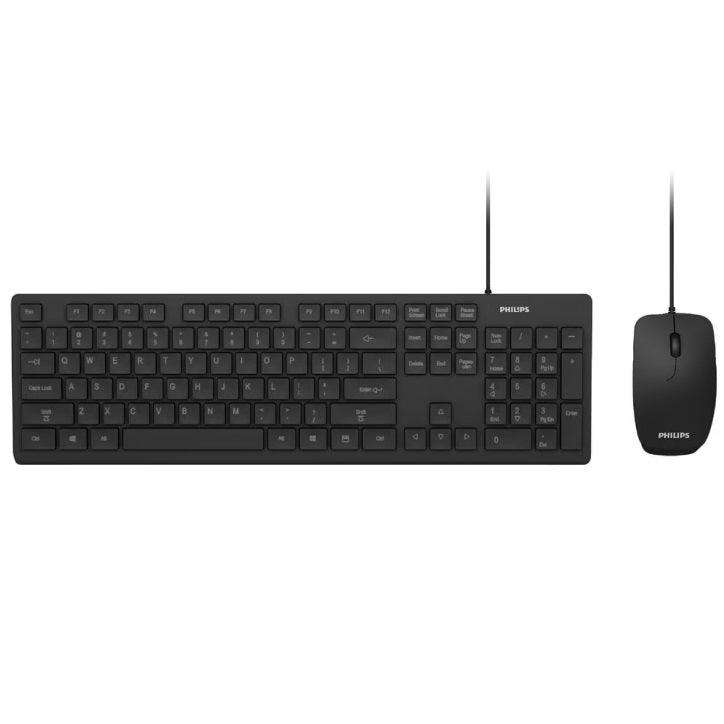 Philips Wired Keyboard & Mouse Combo USB Black | SuperOffice