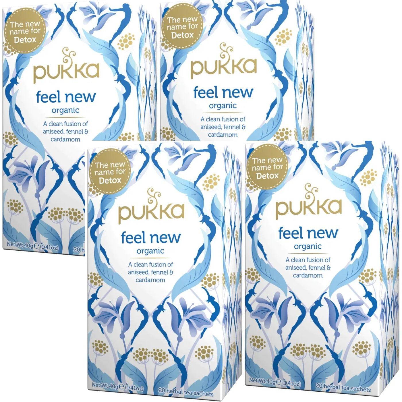 Pukka Tea Feel New 20 Teabags 4 Pack | SuperOffice