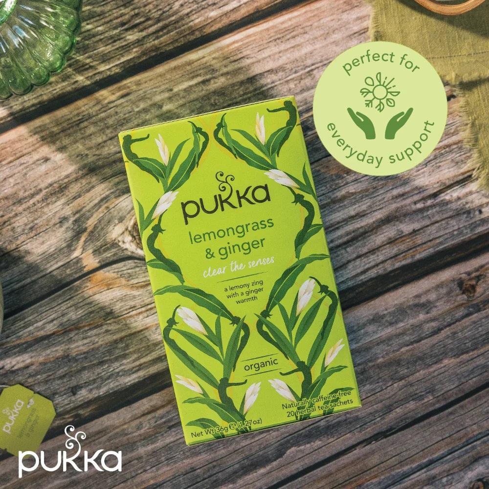 Pukka Tea Lemongrass & Ginger 20 Teabags 4 Pack | SuperOffice