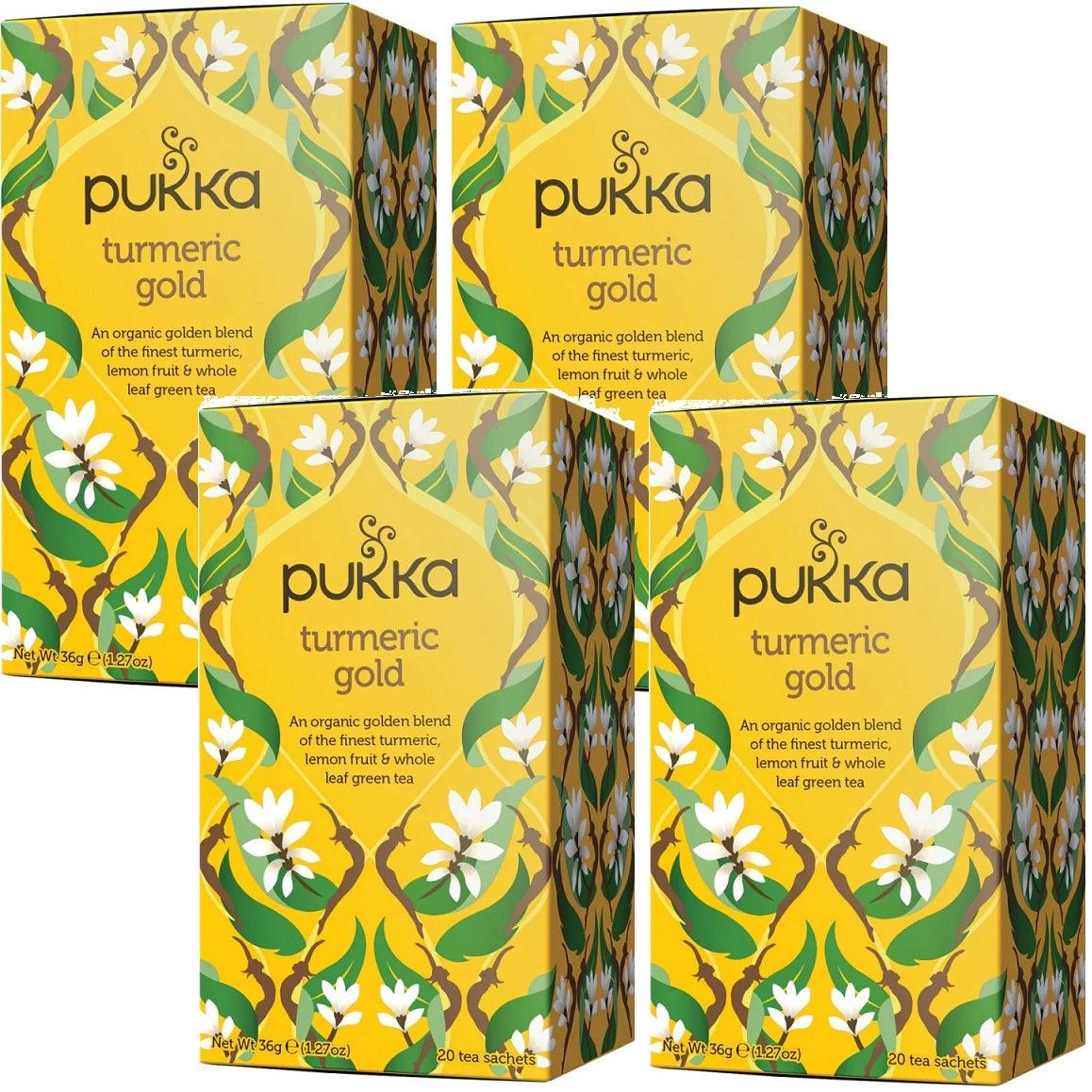 Pukka Tea Turmeric Gold 20 Teabags 4 Pack | SuperOffice