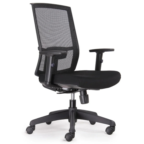 Rapidline Task Promesh Chair High Back Black | SuperOffice
