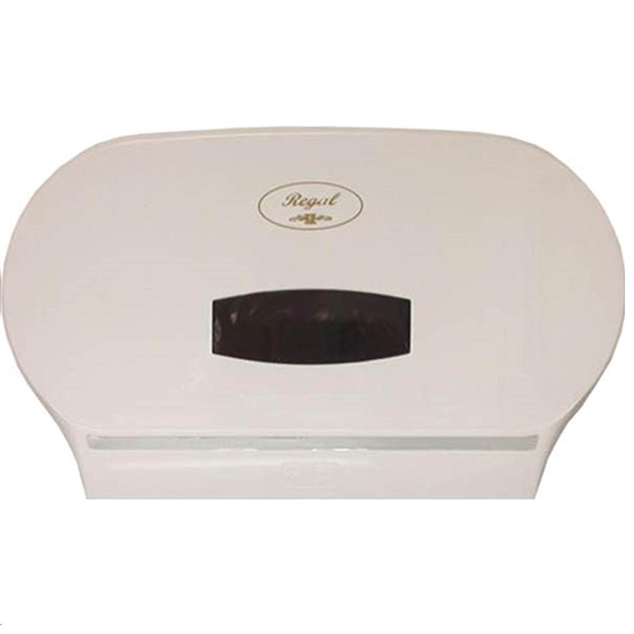 Regal DJRT-DPSW Jumbo Toilet Double Roll Dispenser White | SuperOffice