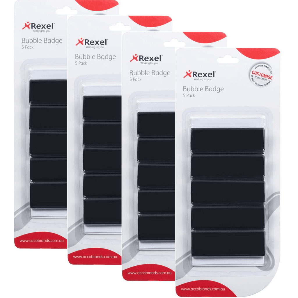 Rexel Bubble Badge With Pin Pack 5 | SuperOffice
