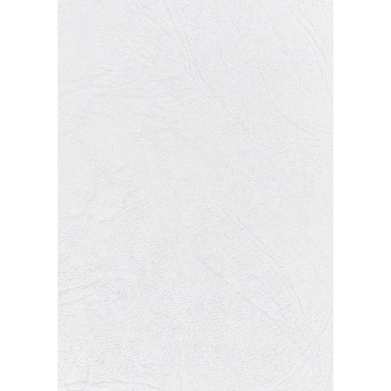 Rexel Leathergrain Covers 250GSM White Pack 100 | SuperOffice