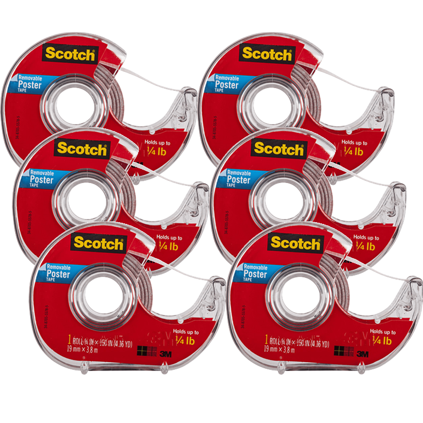 Scotch 109 Removable Mounting Poster Tape 19Mm X 3.8M | SuperOffice