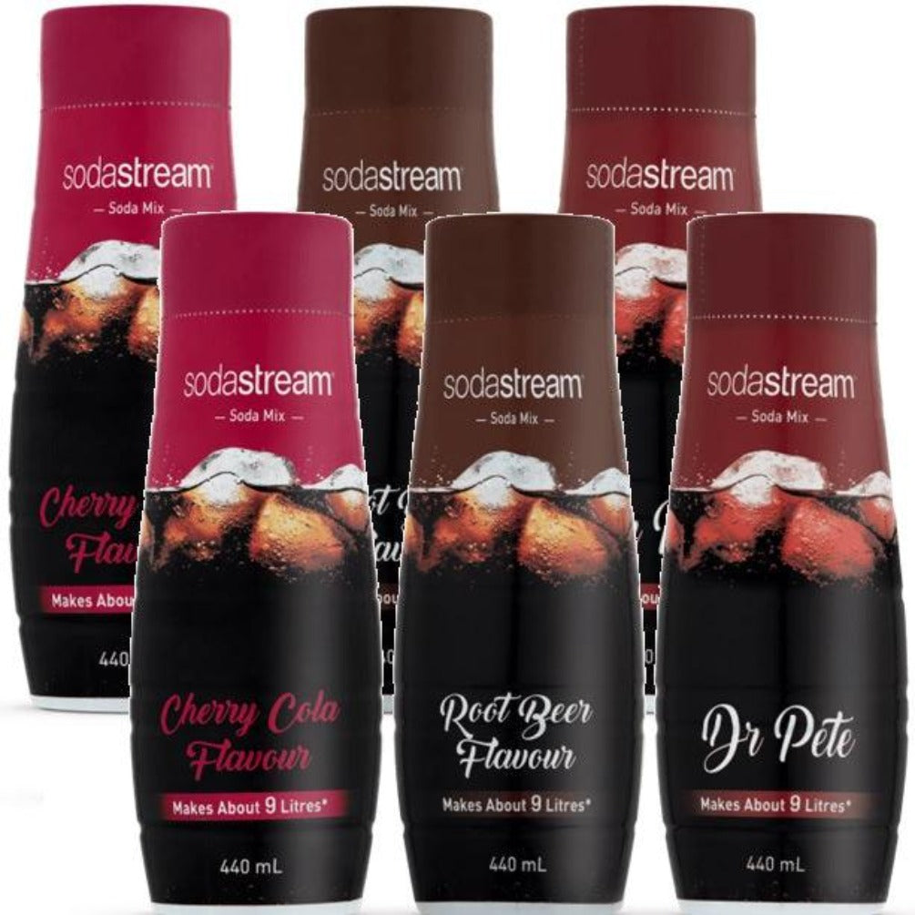 SodaStream Cherry Cola Root Beer Dr Pete 440mL Pack 6 | SuperOffice