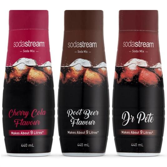 SodaStream Cherry Cola Root Beer Dr Pete 440mL Pack 6 | SuperOffice