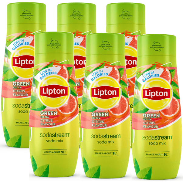 SodaStream Lipton Green Tea Syrup Mix 440ml Pack 6 BULK | SuperOffice