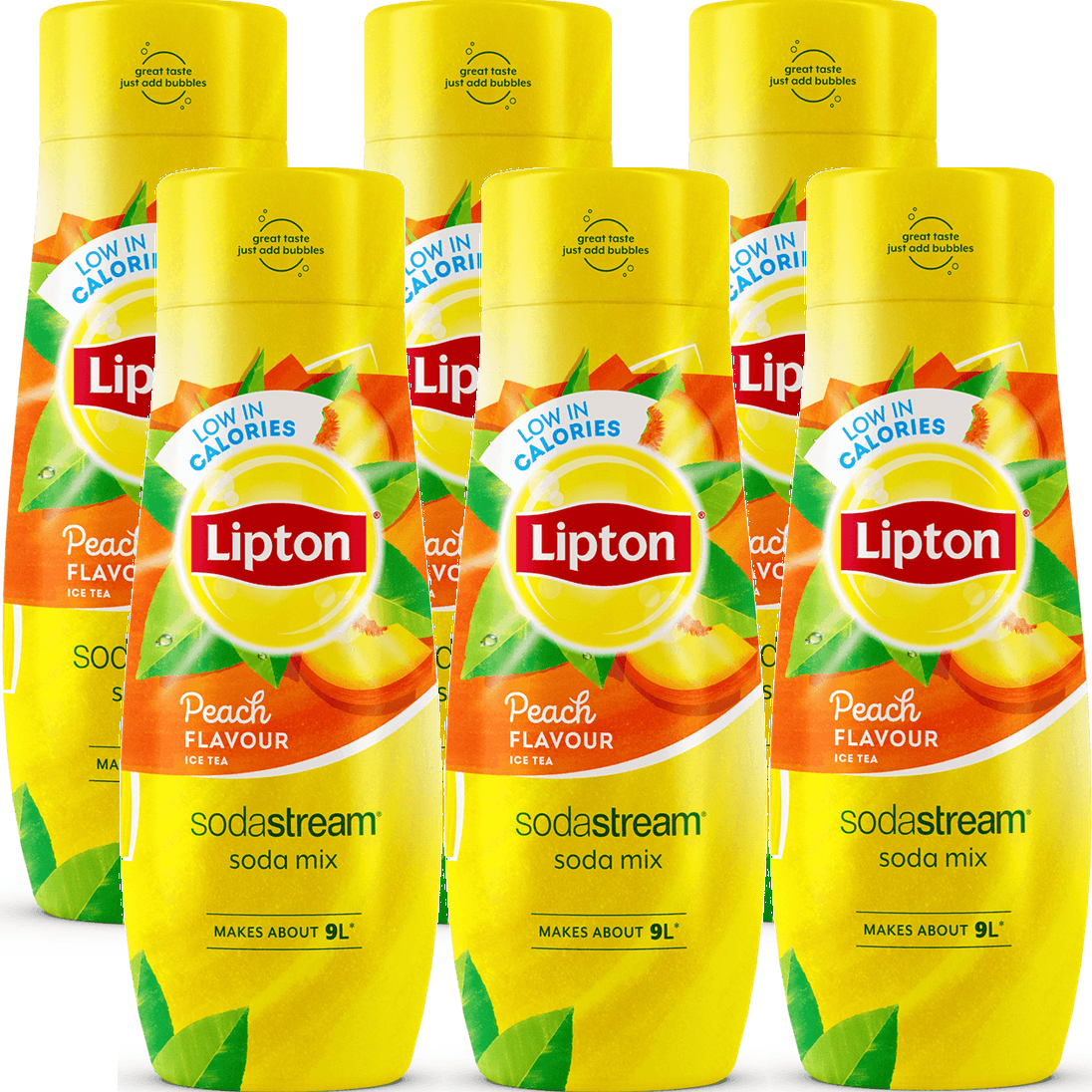 SodaStream Lipton Tea Peach Syrup Mix 440ml Pack 6 BULK | SuperOffice