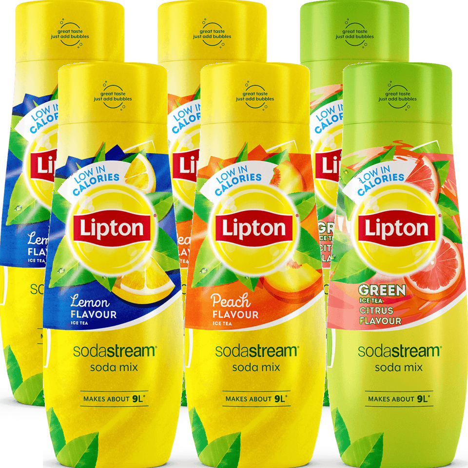 SodaStream Lipton Tea Assorted Syrup Mix 440mL Pack 6 | SuperOffice