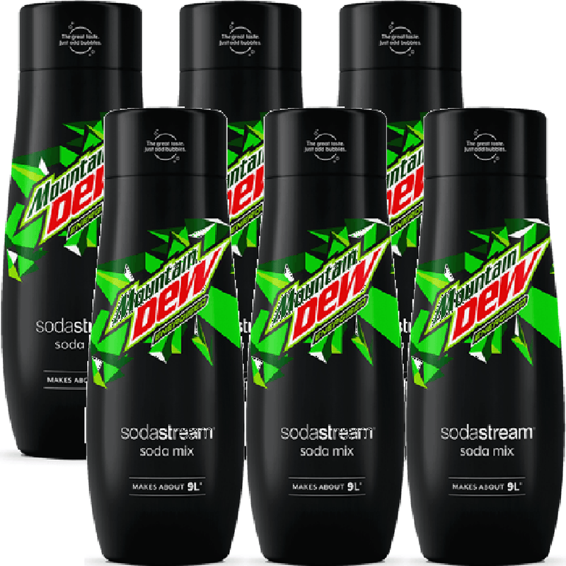 SodaStream Mountain Dew Syrup Soda Mix 440mL Pack 6 BULK | SuperOffice