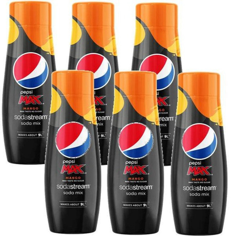 SodaStream Pepsi Max Mango Syrup Mix 440mL Pack 6 BULK| SuperOffice