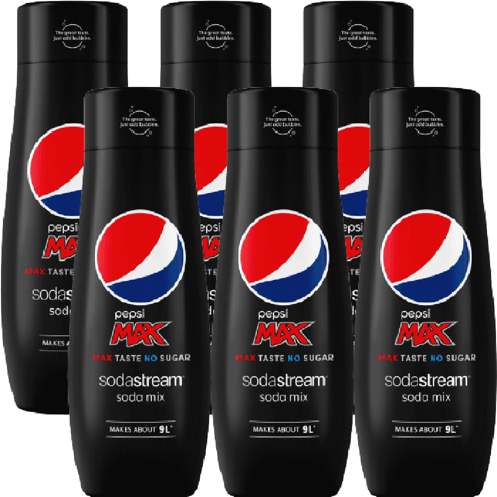 SodaStream Pepsi Max Syrup Mix No Sugar 440mL Pack 6 | SuperOffice