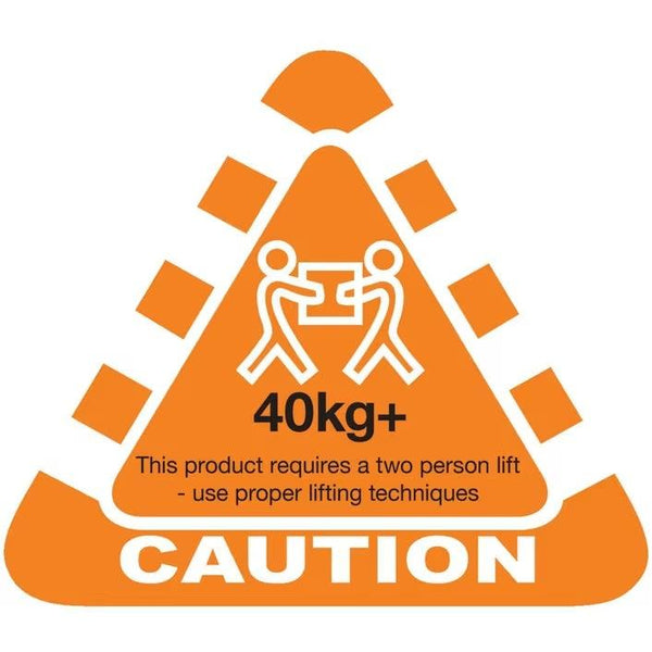 Stock Forms Caution 40+kg Labels 80x70mm Orange 250 | SuperOffice