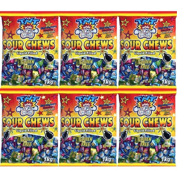 TNT Sour Chews Lollies Candy Liquid Filled 1kg Bag 6 | SuperOffice