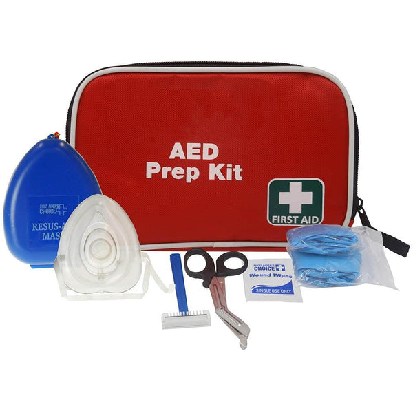 Trafalgar AED First Aid Kit CPR Mask Surgical Razor | SuperOffice