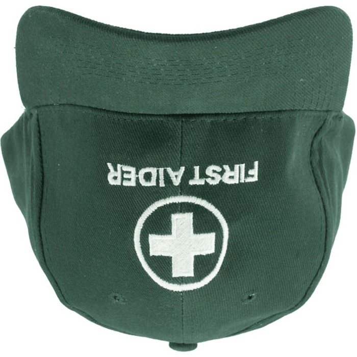 Trafalgar First Aid Cap Green Hat Aider Volunteer | SuperOffice
