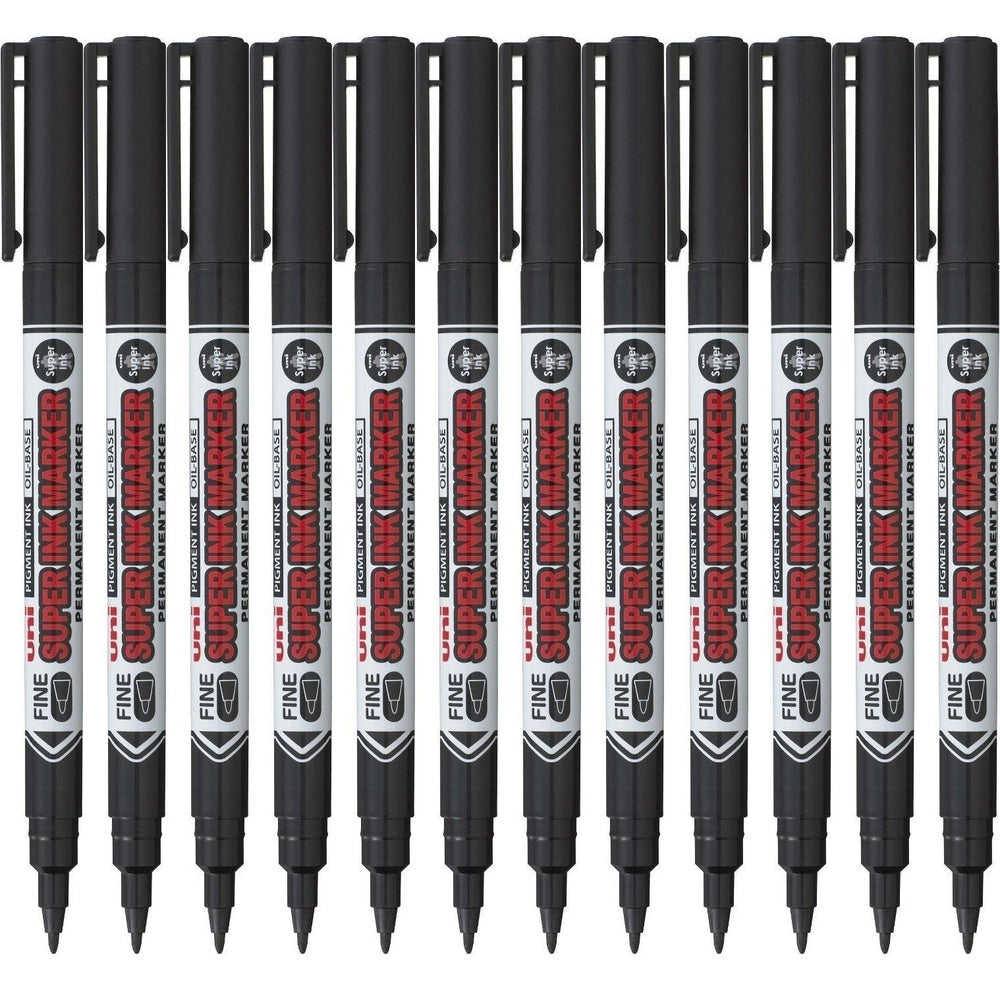Uni-Ball PNA-125 Ink Permanent Marker Fine Black Box 12 | SuperOffice