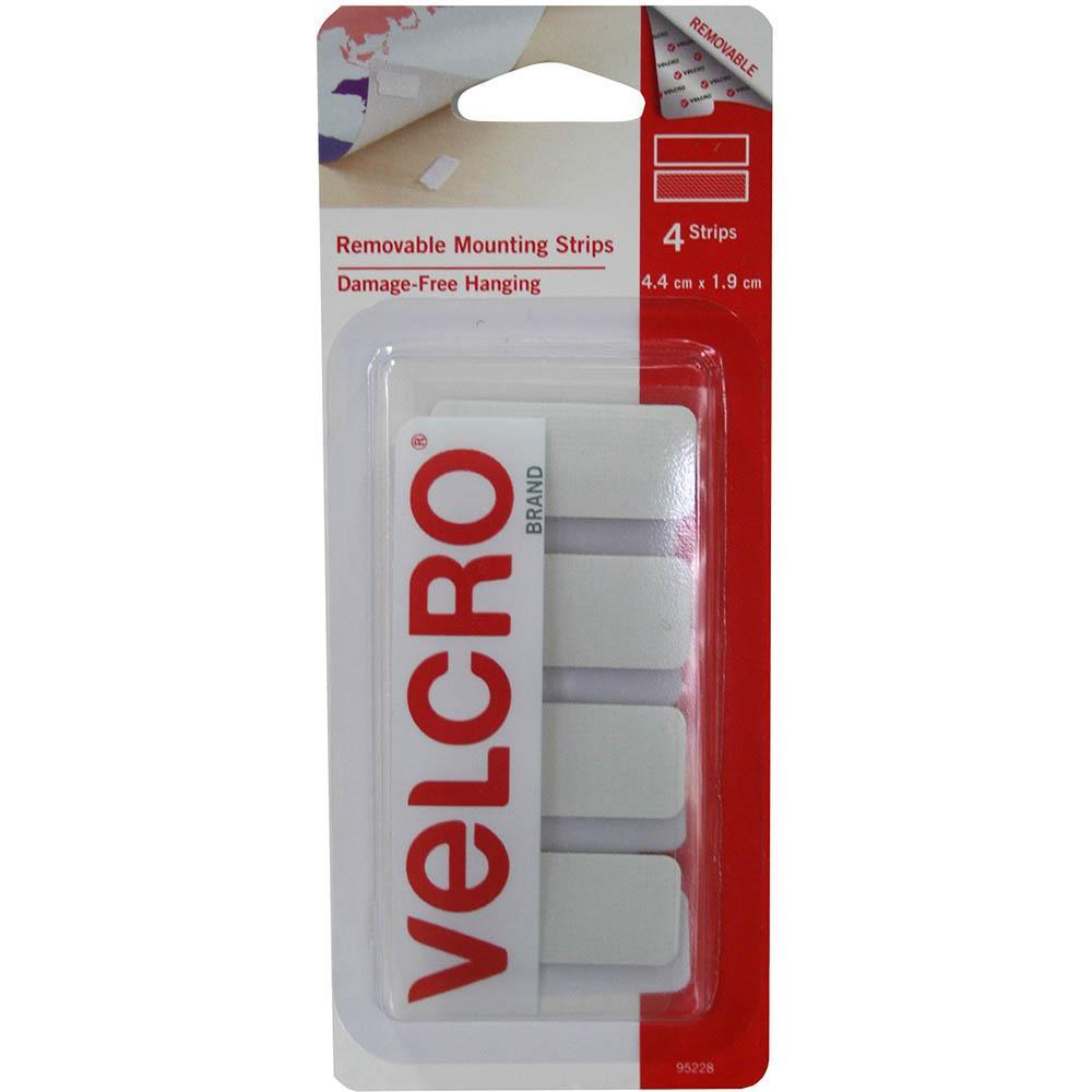 Velcro Brand Removable Mounting Strips 44 X 19Mm Pack 4 | SuperOffice