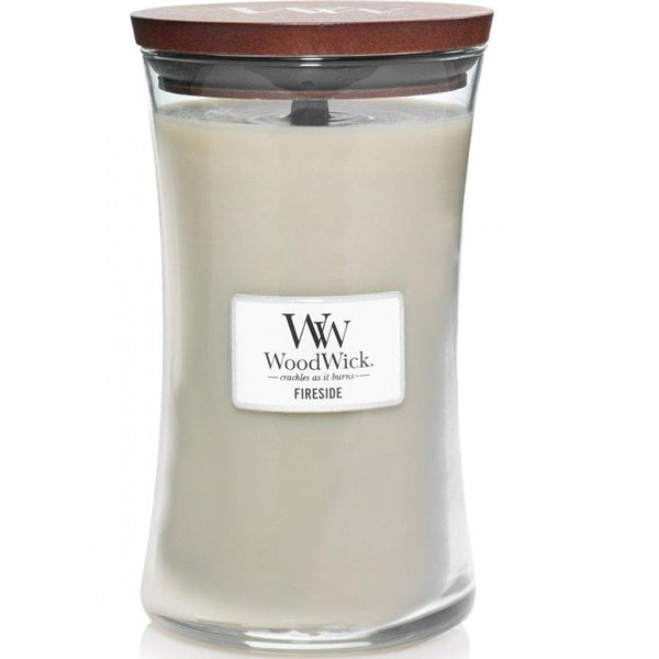 Woodwick Fireside Large Candle Crackles As It Burns | SuperOffice