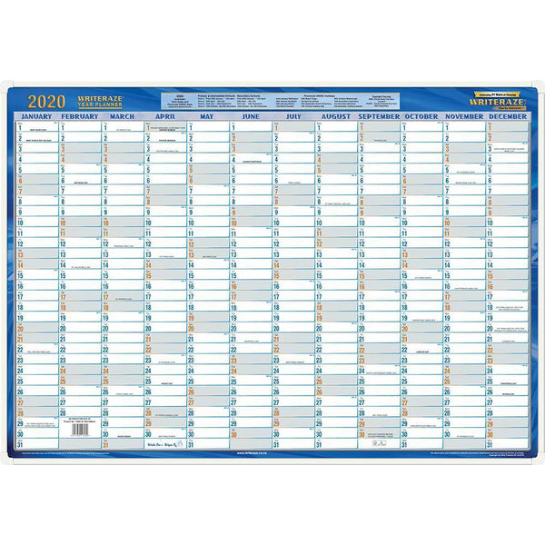 Writeraze Qc2 2020 Executive Year Planner Laminated 700 | SuperOffice